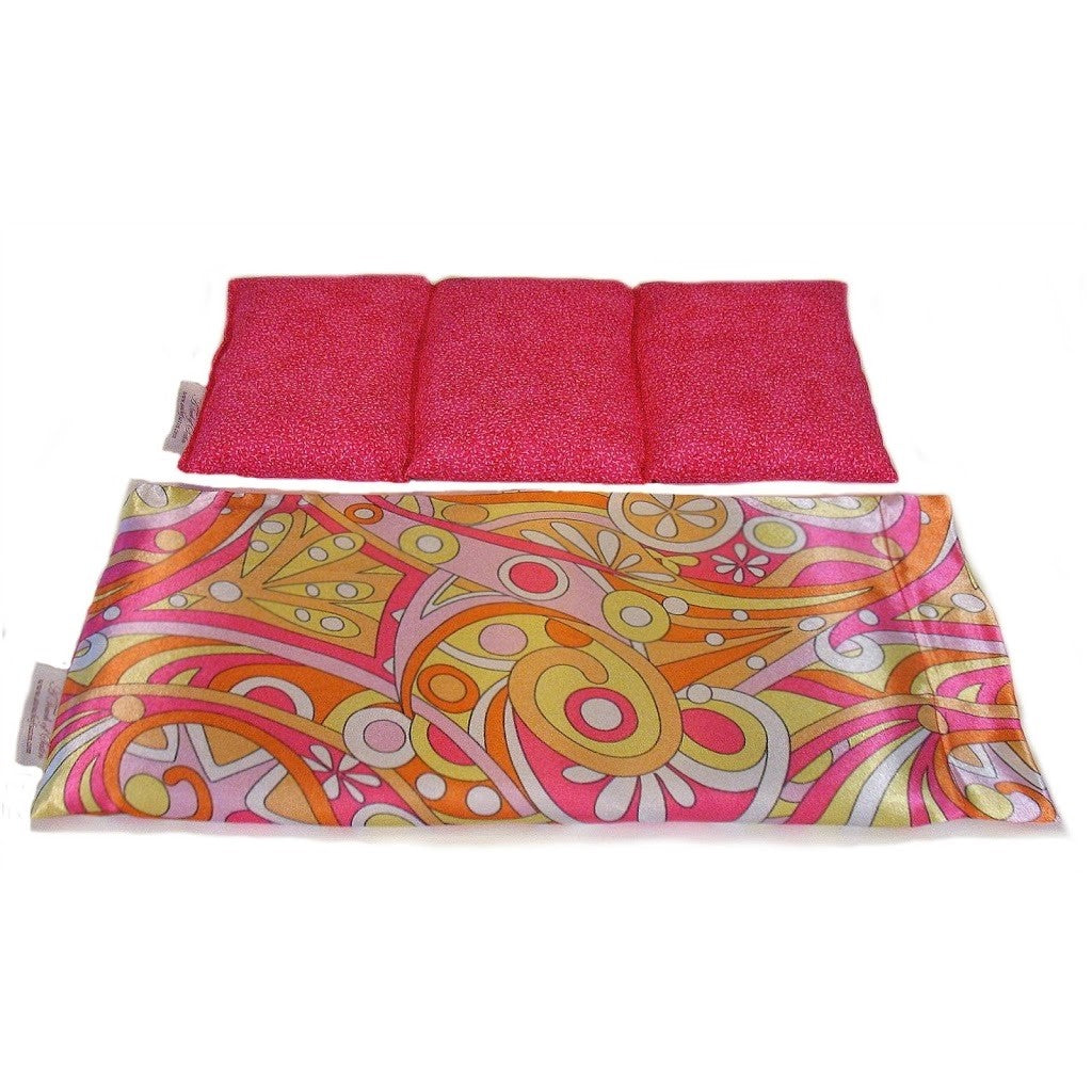 Hippie, Mod, Boho Pink, Orange, Yellow Heating Pad. A 60's, 70's Vibe ...